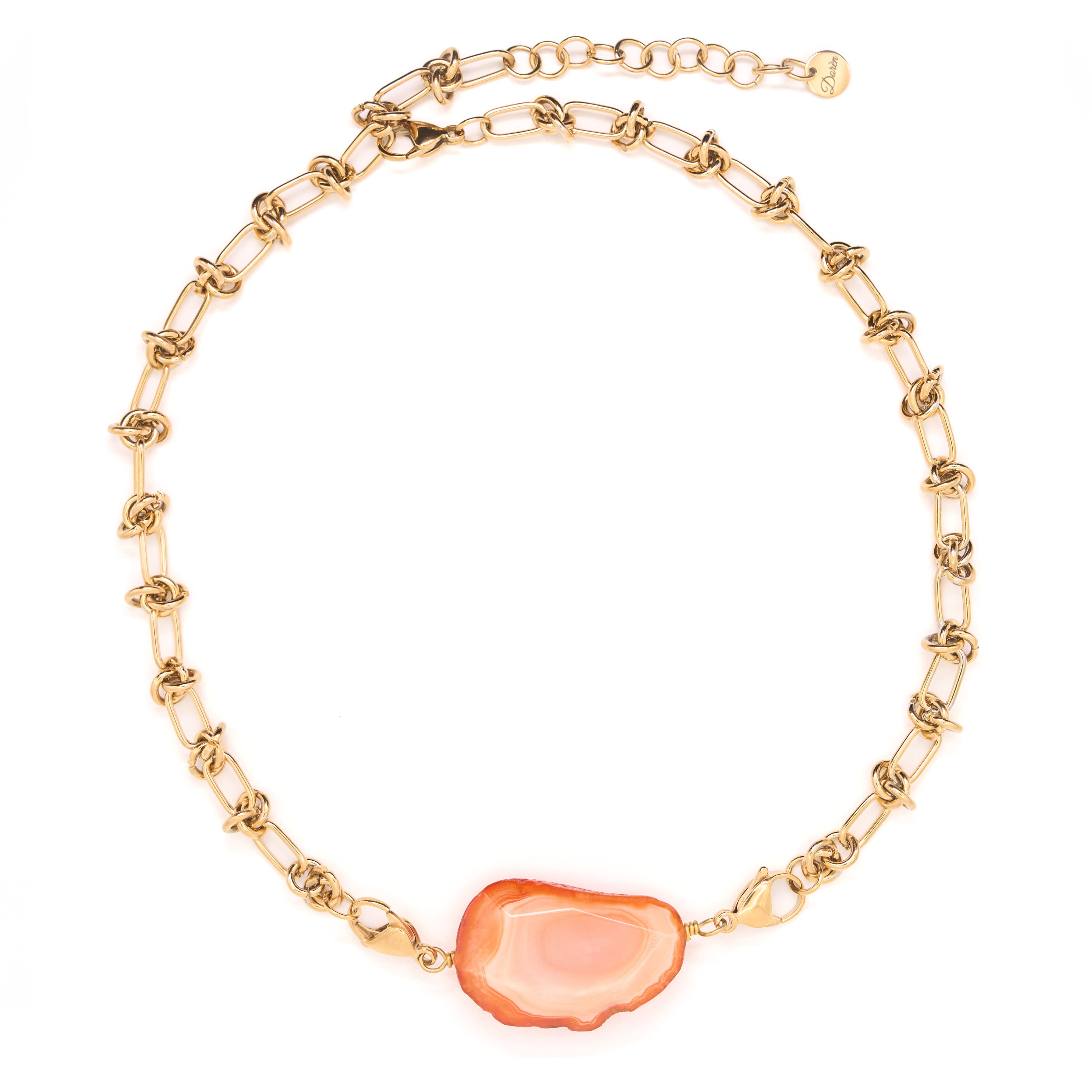 COLLIER MEL GOLD – PIERRE INTERCHANGEABLE – Dorèn Créations